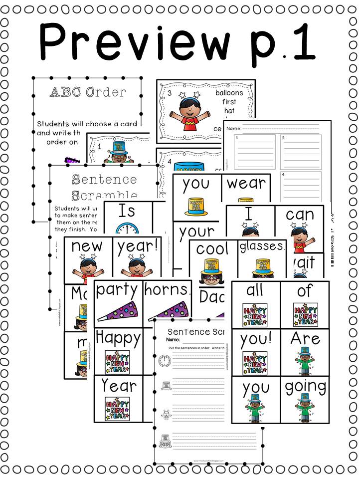 Mrs. Wheeler's First Grade Tidbits: New Year Literacy Centers