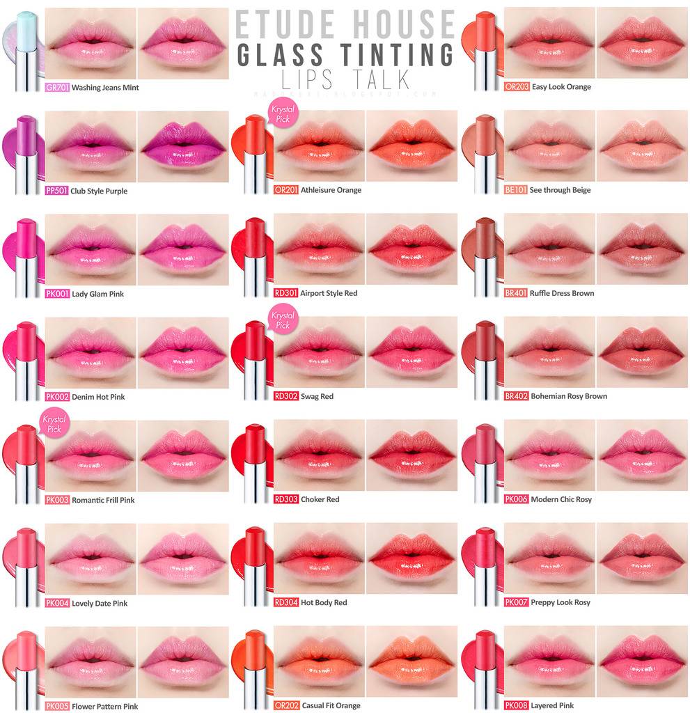Etude House Dear My Glass Tinting lipstick RD 304 review | Beauty ...