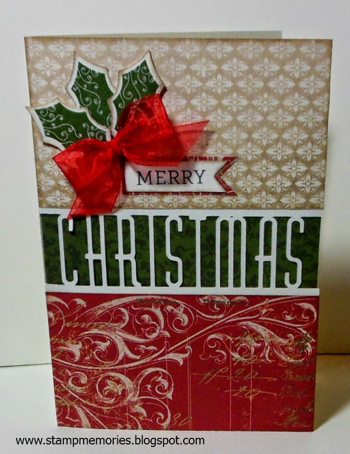 Stampmemories with Debbi: Artfully Sent Merry Christmas Card