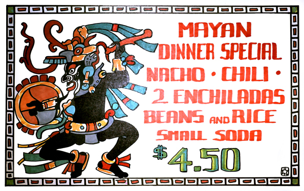 Art By-Products: Mexican Menu Mayan God