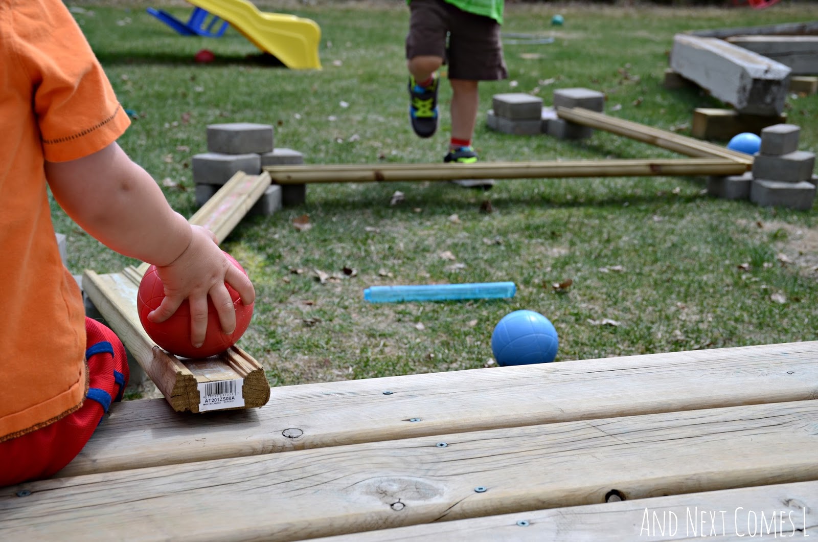 DIY Ball Run for Kids: Building with Loose Parts in the Backyard | And ...