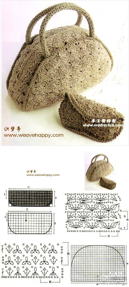 Πλεκτες Ιδεες-Crochet Ideas: crochet bag pattern-πλεκτη τσαντα με βελονακι