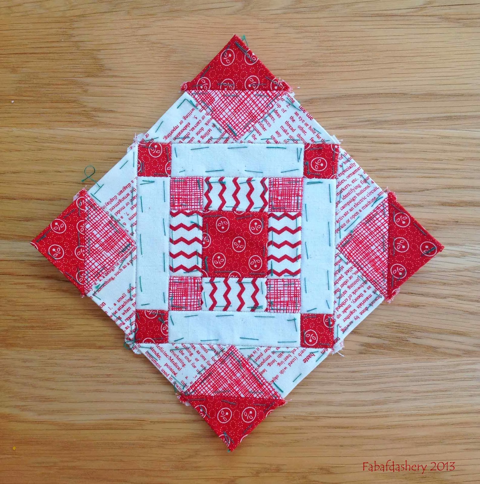 Fabadashery: Nearly Insane Quilt - Block 59