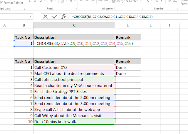 How To Pick Items From A List Using CHOOSE - UrBizEdge Limited