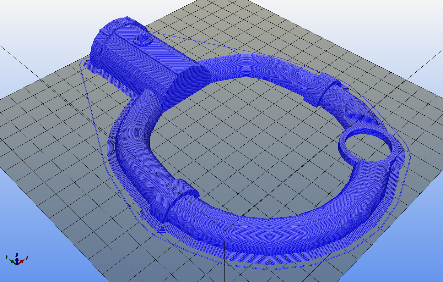 Spitfire spade grip joystick project: Spade grip ready for printing