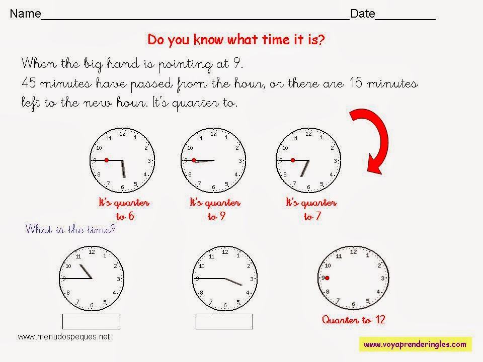 Módulo de Operaciones Básicas de Comunicación: Vocabulary: The time I
