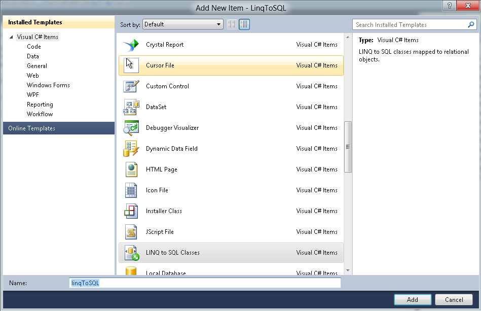 Programming Fundamentals Linq To Sql Part I