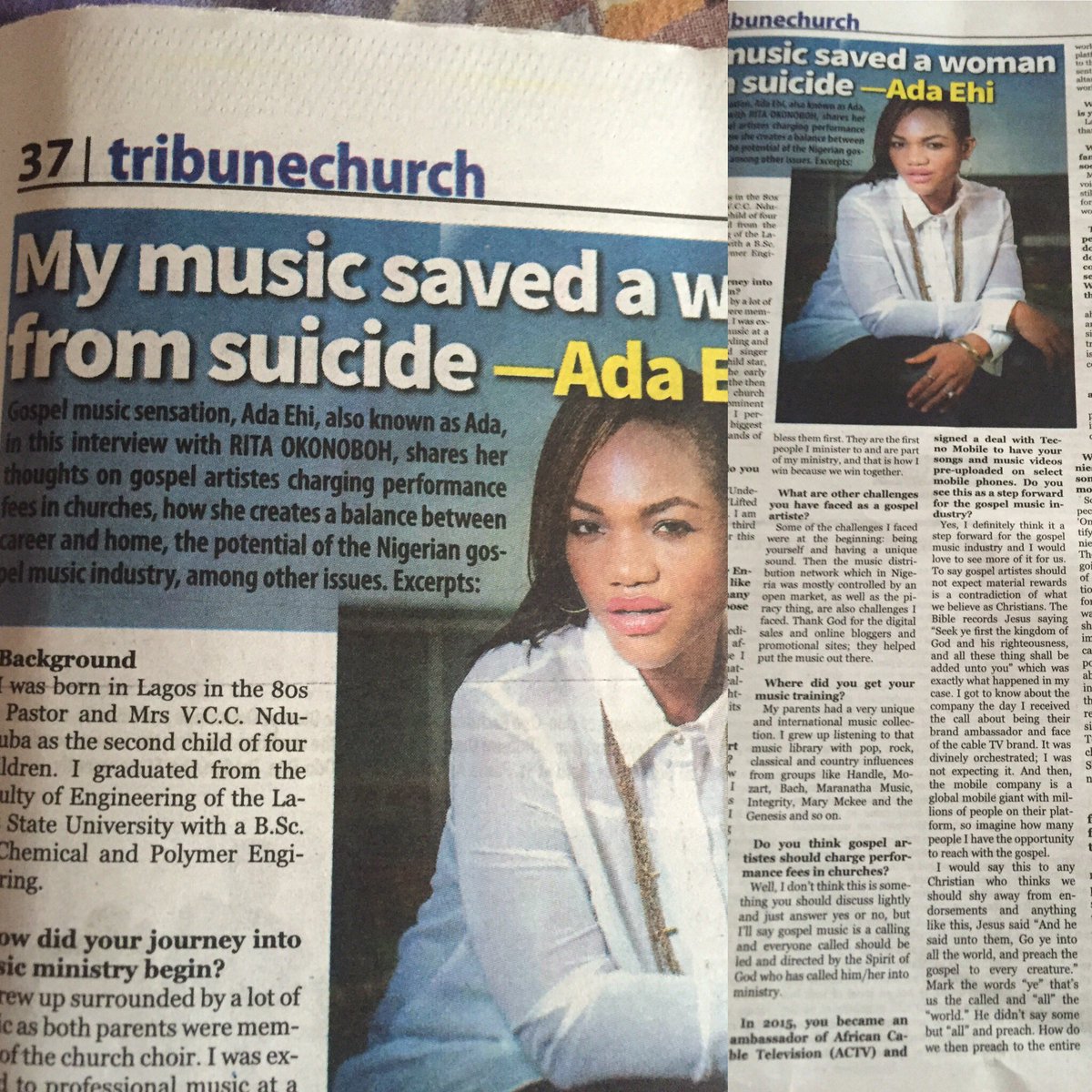 MY MUSIC SAVED A WOMAN FROM SUICIDE -- ADA EHI ~ ....BEHIND THE MIC
