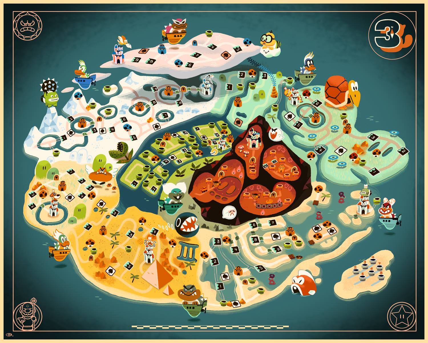 Things To Do In Los Angeles: Mario 3 Map Art