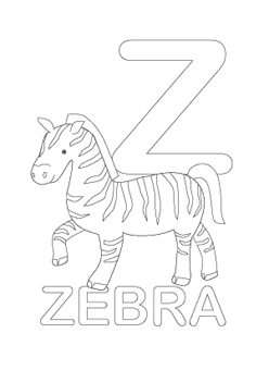 Coloring Pages Alphabet Letter Zebra Preschool Abc Printable Worksheets ...