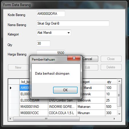 Contoh Program VB.Net - Database SQL