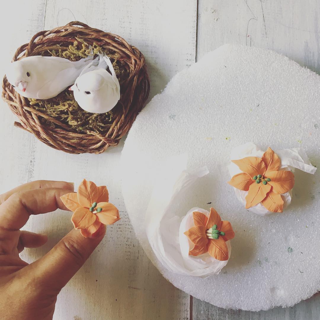 Love bird nest cake topper for NewZealand bride | Handmade PaPer ...