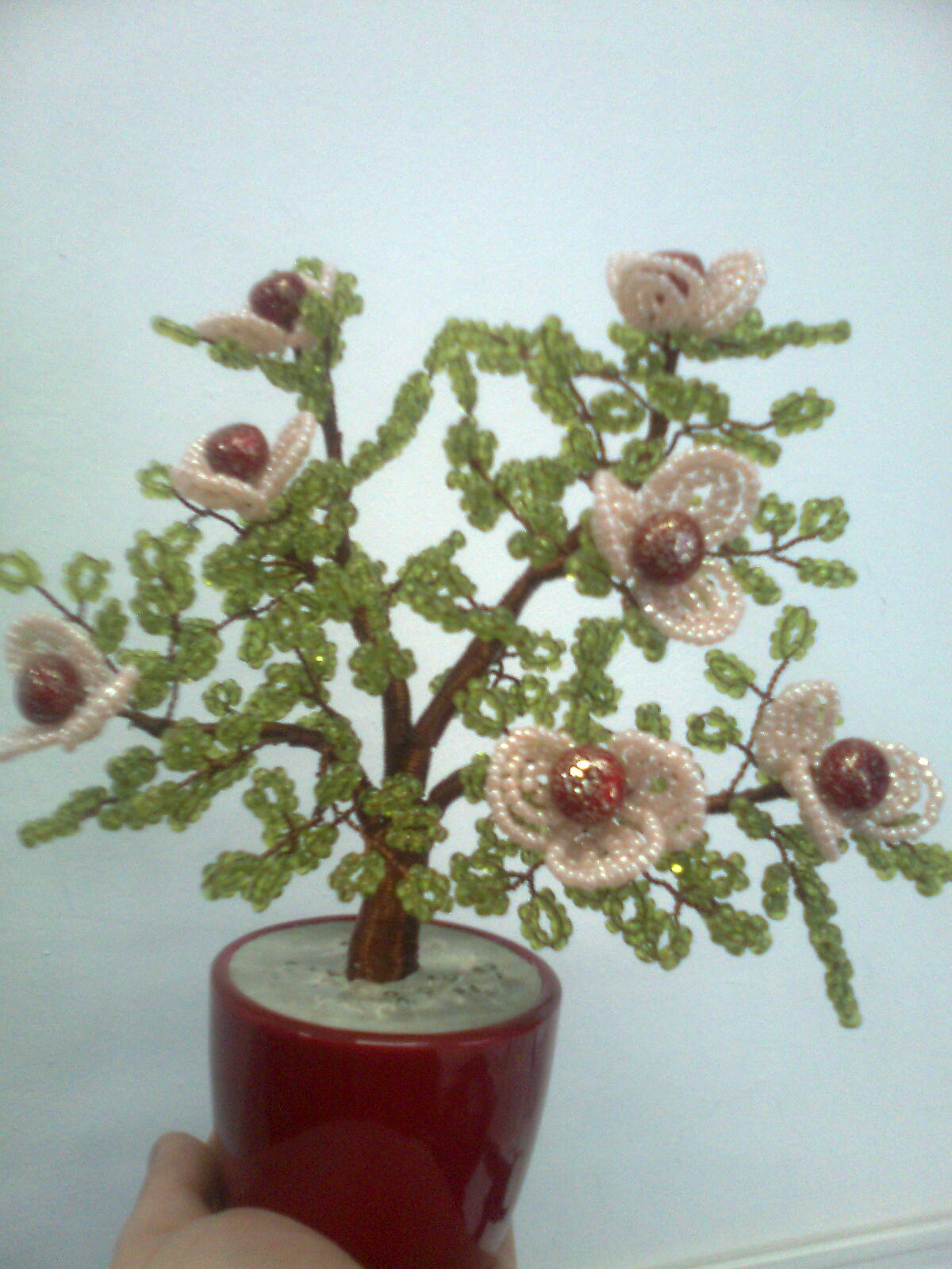 Handmade by Mily: Copaci din margele realizati aproape de sfarsit ...