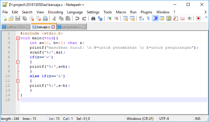 Cara Membuat Program Percabangan