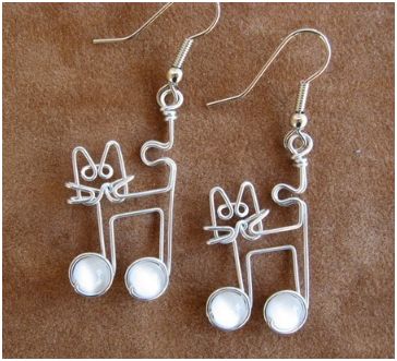 Whimsical Animal Wire Work Jewelry by Chatnoir77 / The Beading Gem