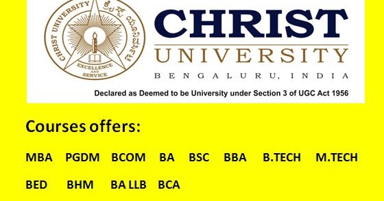 ADMISSION IN CHRIST UNIVERSITY BANGALORE 2017: Christ University, Bangalore Courses & Fees 2017-2018