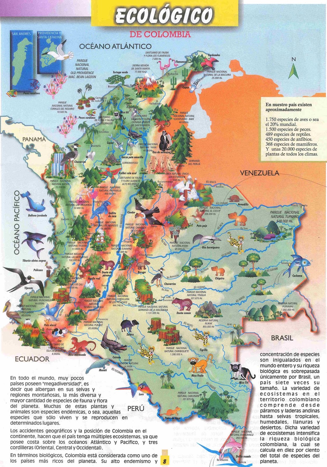 Mapas de Colombia: MAPA ECOLÓGICO DE COLOMBIA