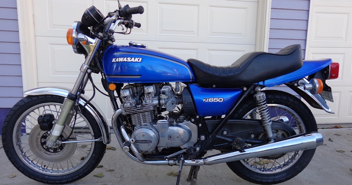 66 Auto Color: 1977 Kawasaki KZ650 in electric House of Kolor Stratto Blue