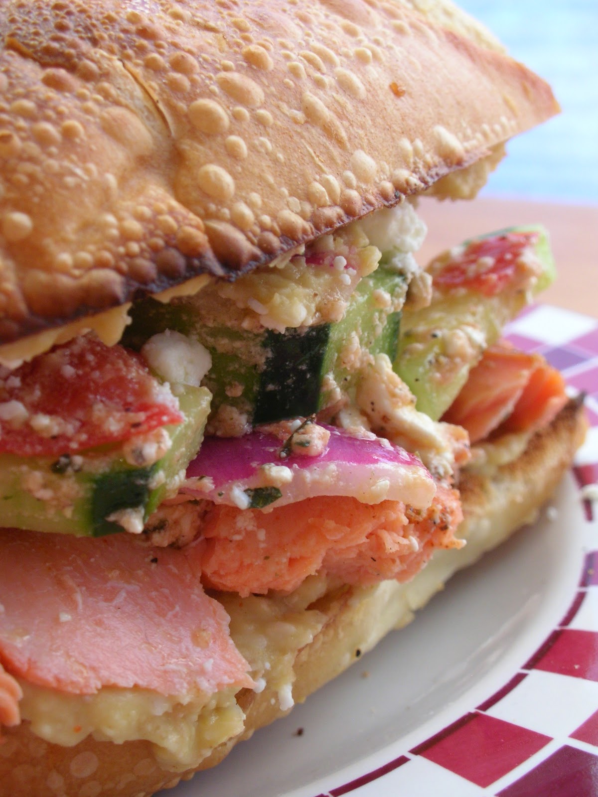 Greek Salmon Sandwiches