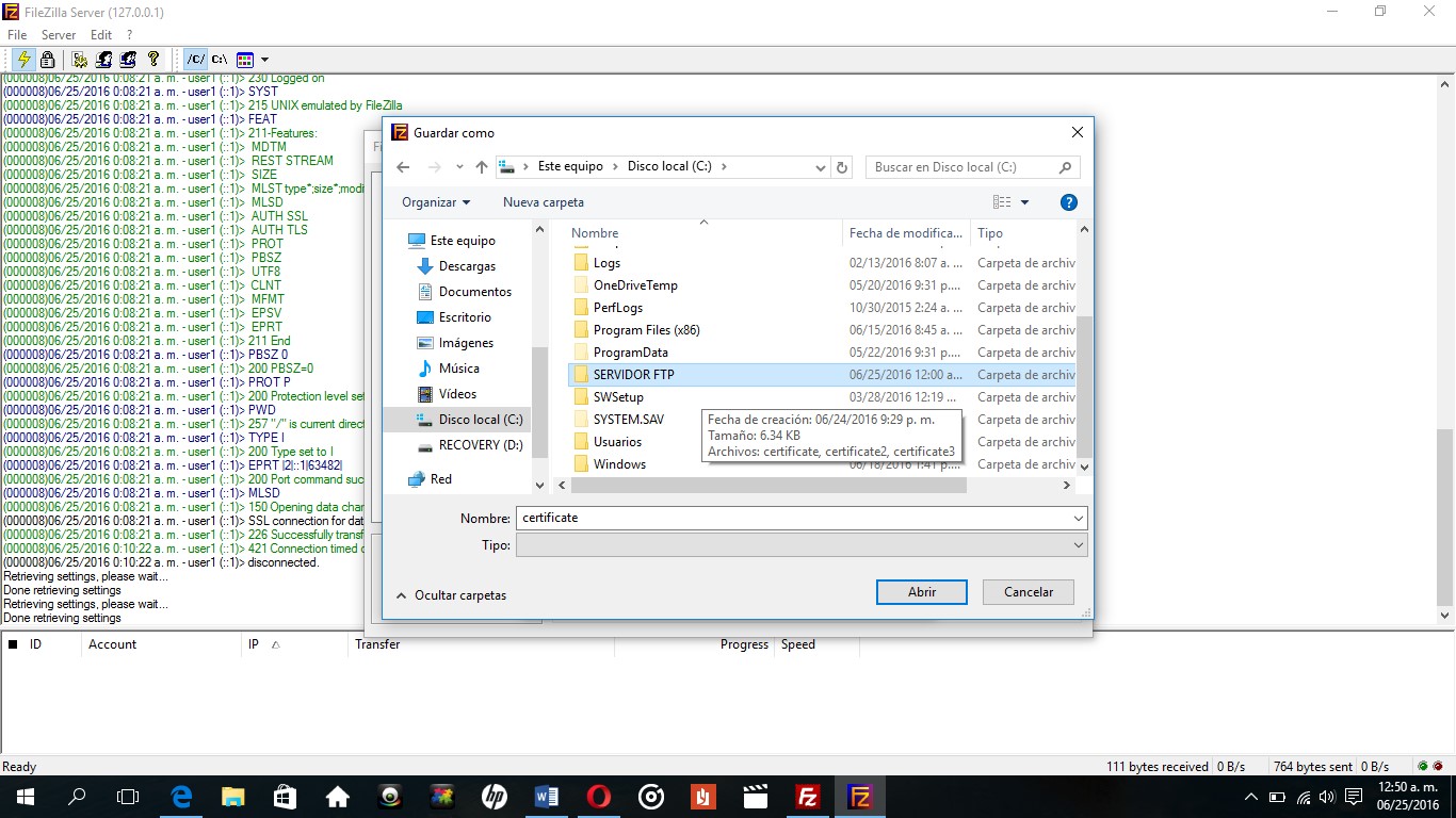 COMUNICACION DE DATOS LAB. 1SC231: LAB 7 COMO REALIZAR UN SERVIDOR SFTP ...