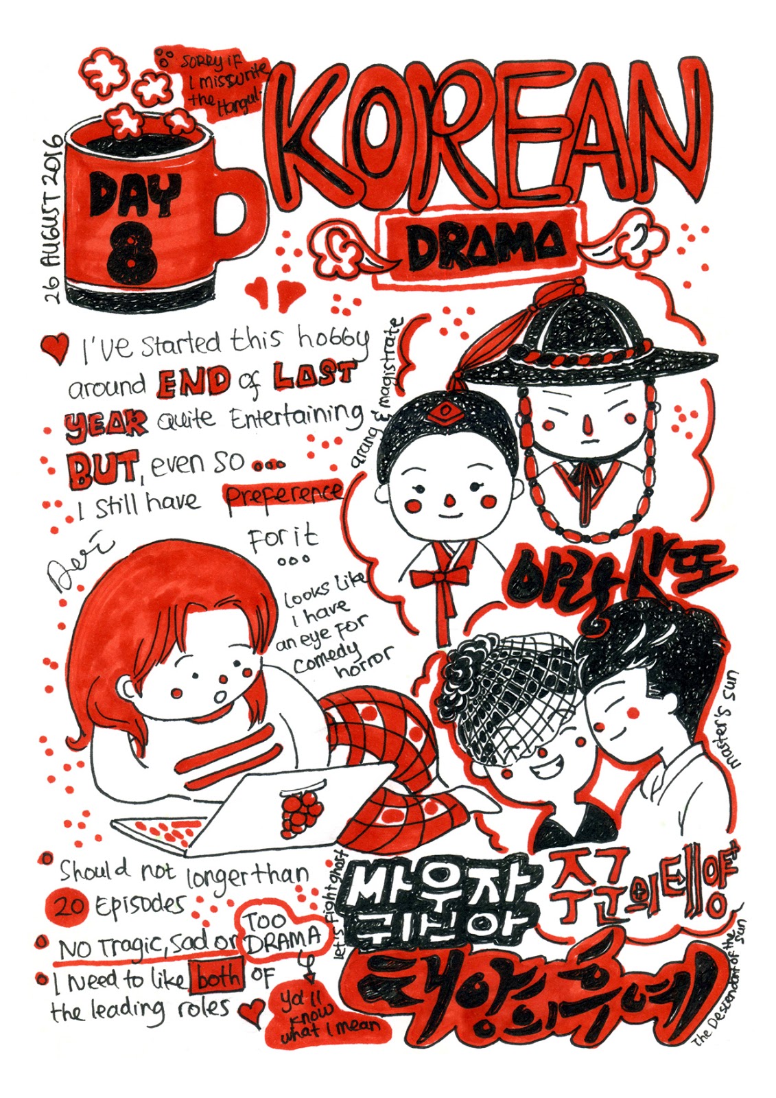 Through D Day: Daily journal :Day 8, korean Drama