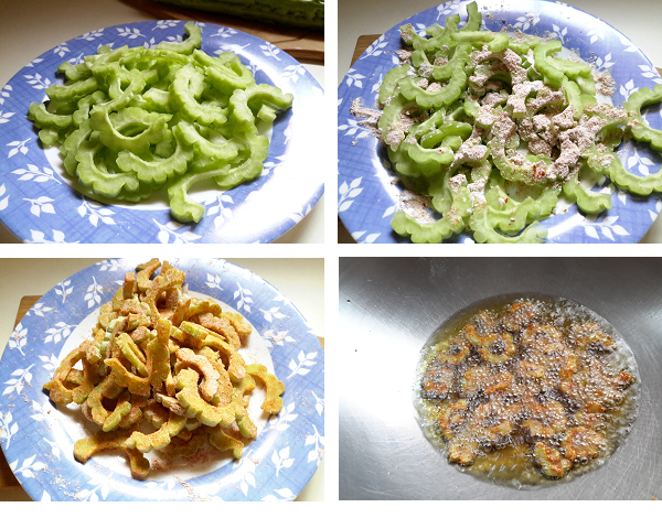 Aunty Young（安迪漾）: 印度炸苦瓜片(Indian Style Deep Fried Bitter Gourds)