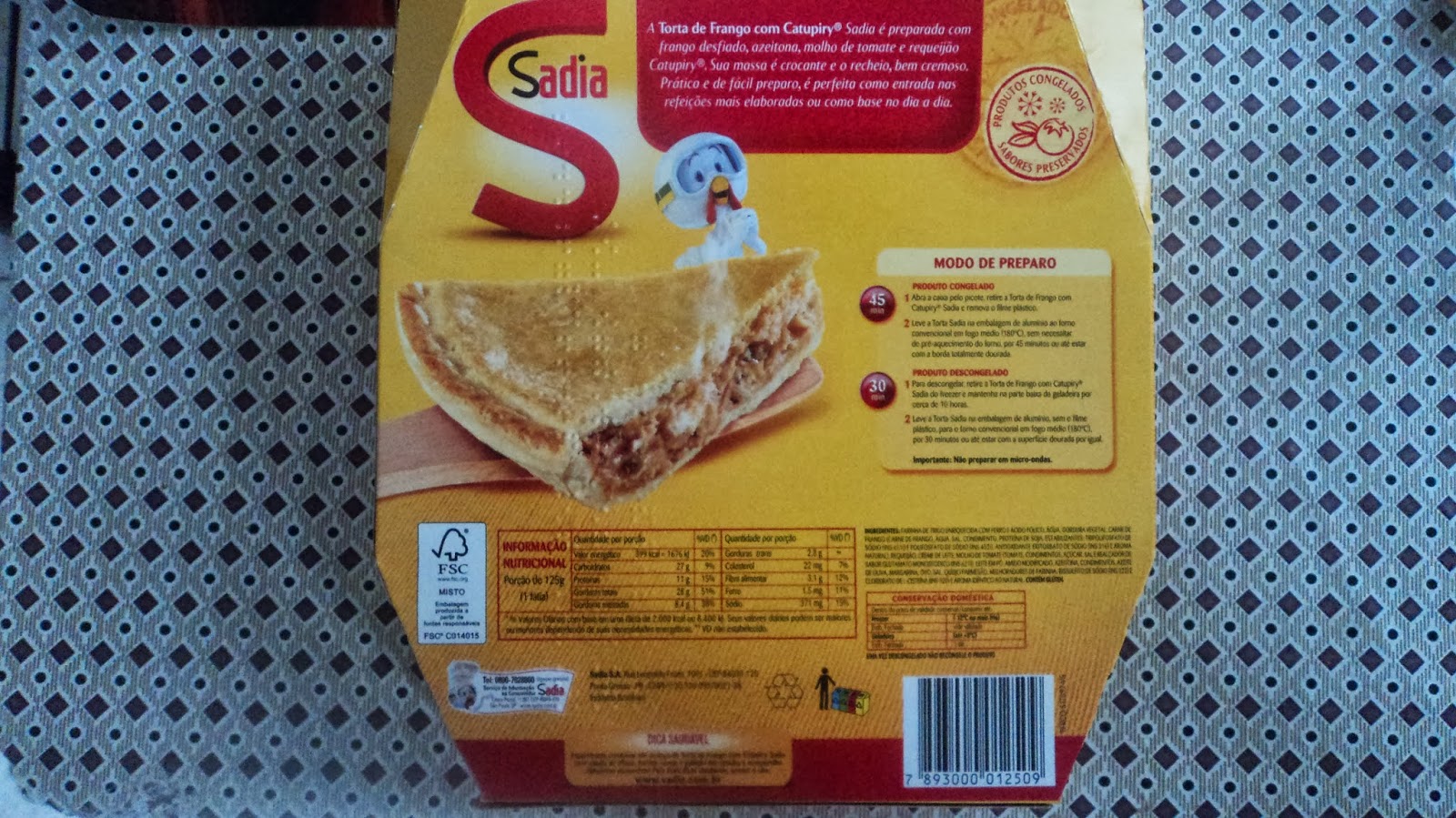BONITA O DIA INTEIRO: TORTA DE FRANGO - SADIA