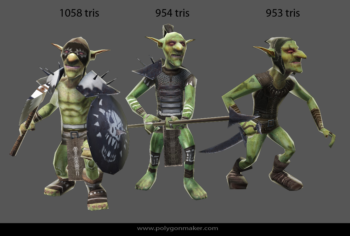 Polygonmaker: Special Request - Low Poly Goblins