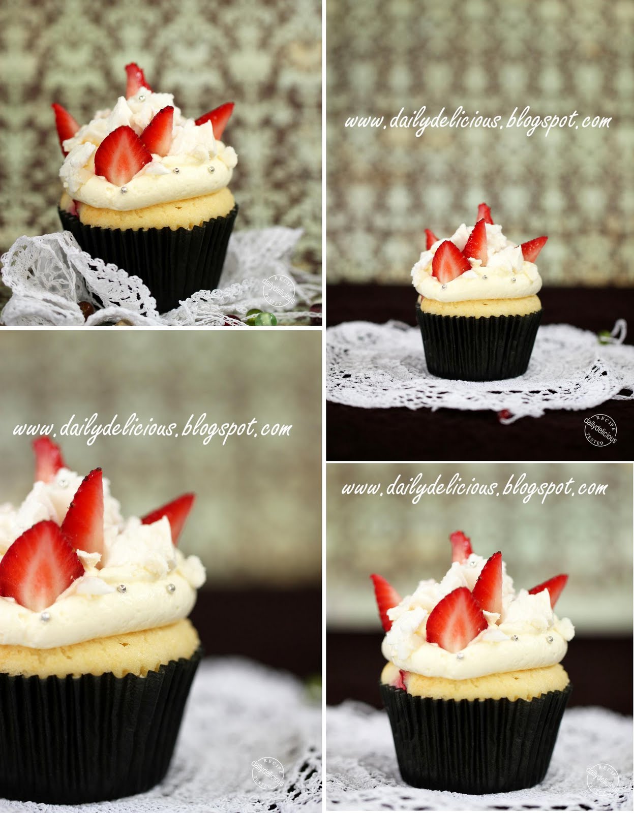 dailydelicious: Eton mess cupcakes: Strawberry meringue cupcakes