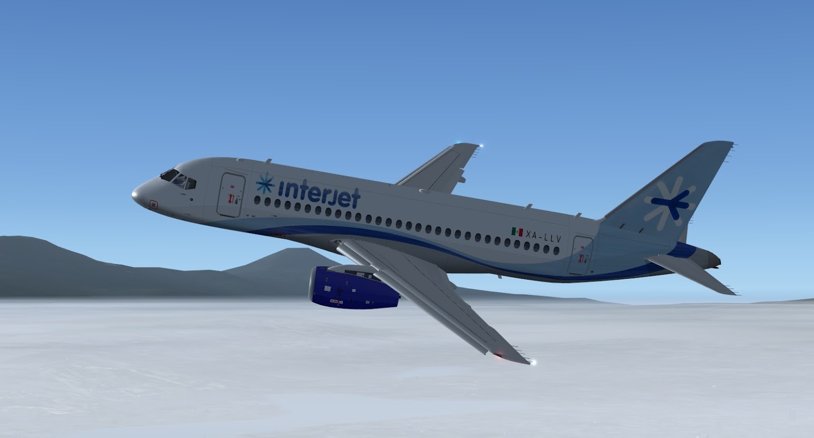 Aviação Arte: Sukhoi Superjet SSJ-100 Interjet AP