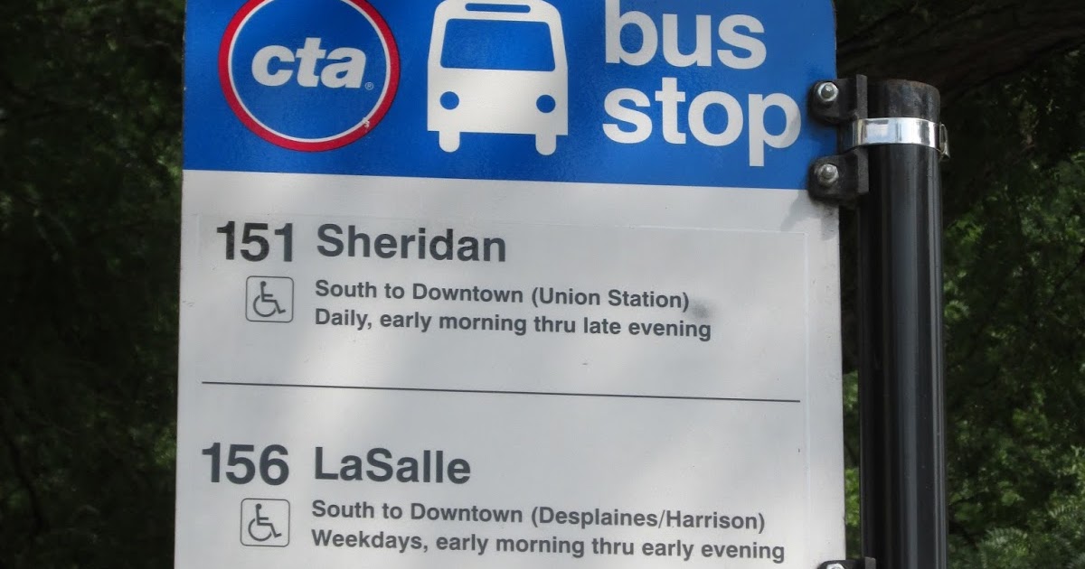 Eddie's Rail Fan Page: A Chicago Transit Authority bus stop sign on ...