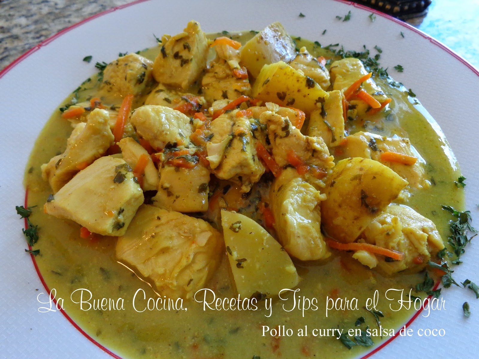 La Buena Cocina, Recetas y Tips para el Hogar: Pollo en Salsa de Coco