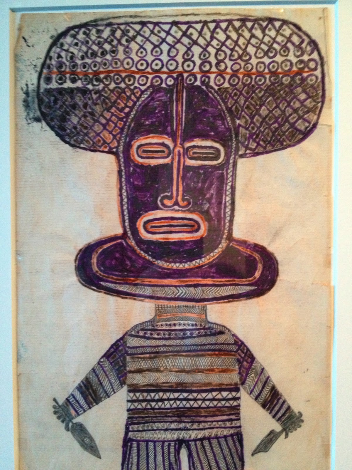 Anonymous Works: Circa 1960 Drawings of Angolan Male Initiation Costumes