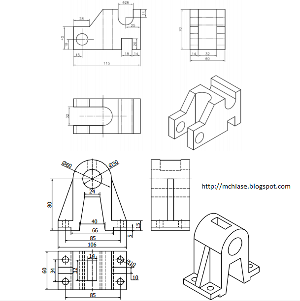 Bài tập vẽ 3d - autocad,inventer,solidwork... ~ MECHIASE24