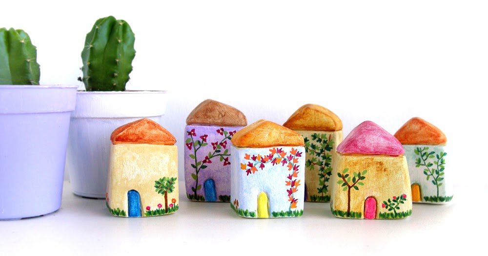 Fishes Make Wishes: Little rustic clay village