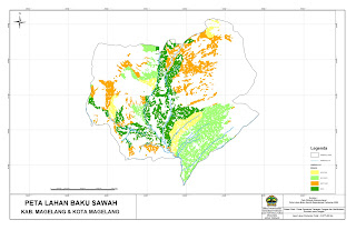 PETA-PETA PERTANIAN JATENG: Peta Sawah Kab&Kota Magelang (2002)