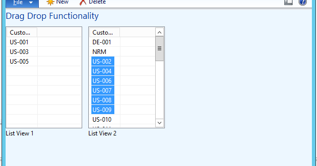 Drag and drop functionality in AX 2012