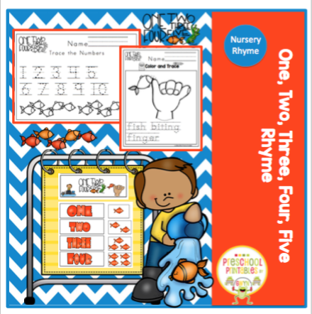 Nursery Rhyme 1, 2, 3, 4, 5 ~ Preschool Printables