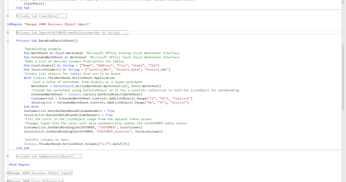 Manage 2000 Developments: Using Excel as a Client Front End to Manage 2000