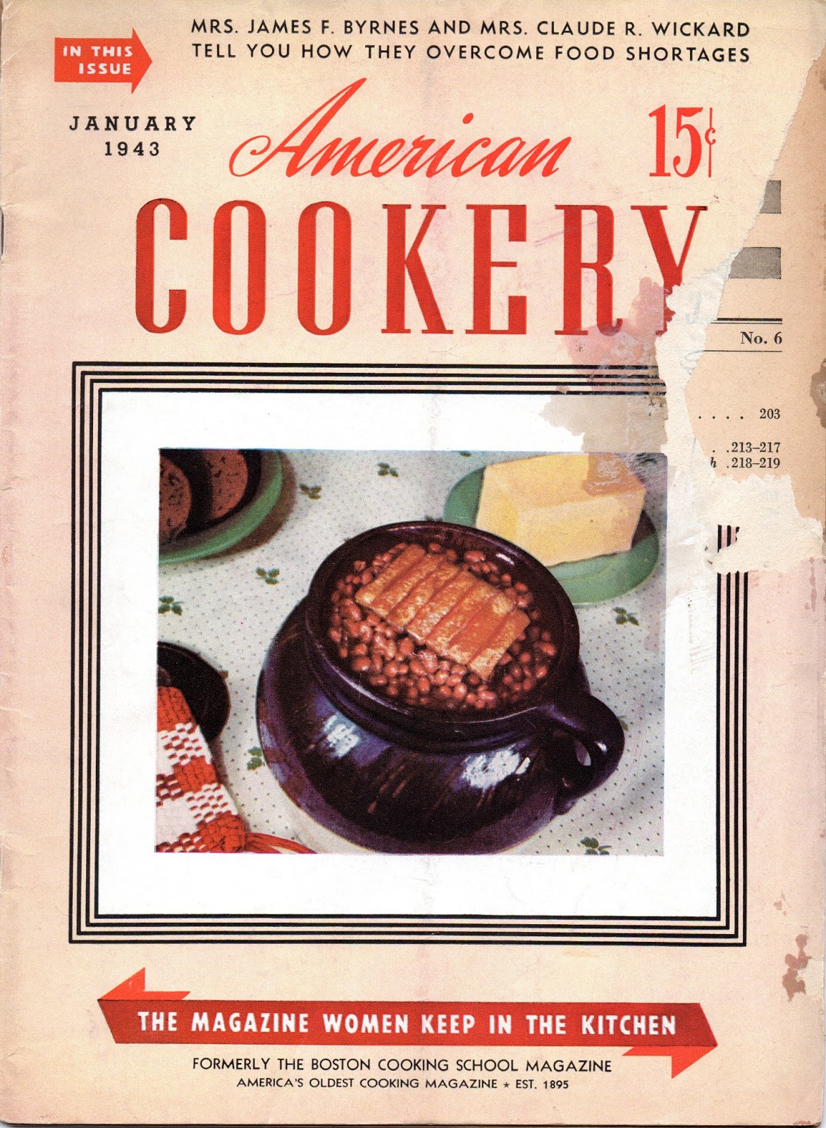 Sugar and Fat: American Cookery, January 1943.