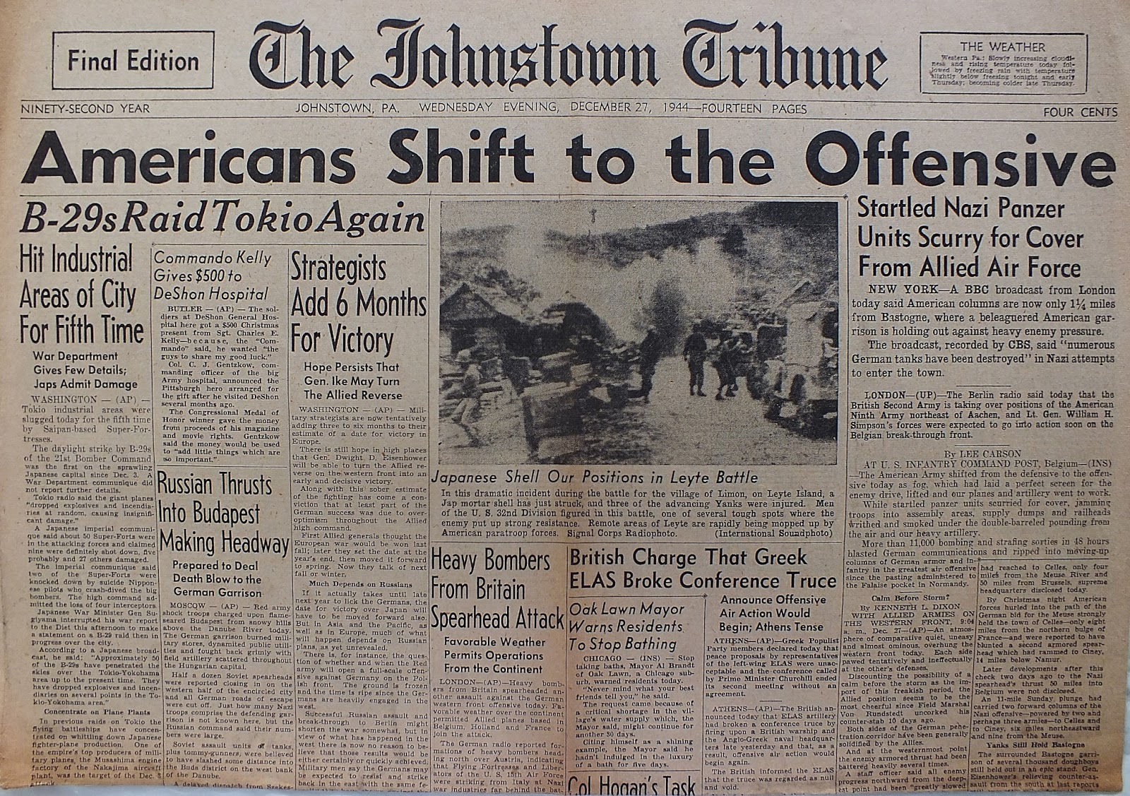 The Johnstown Tribune - WWII: December 27, 1944: Americans Shift to the ...