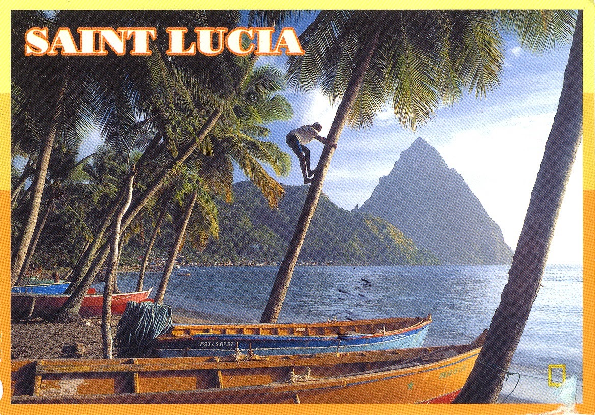 My World In (Written and Stamped) Postcards: [ SAINT LUCIA ] View of ...