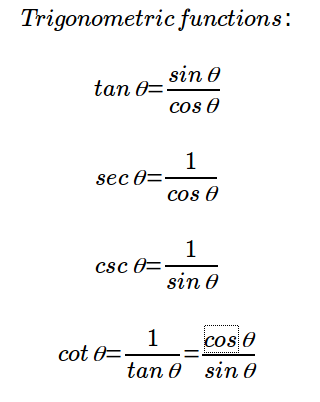 LibreOffice Math: Trigonometry Equation Examples