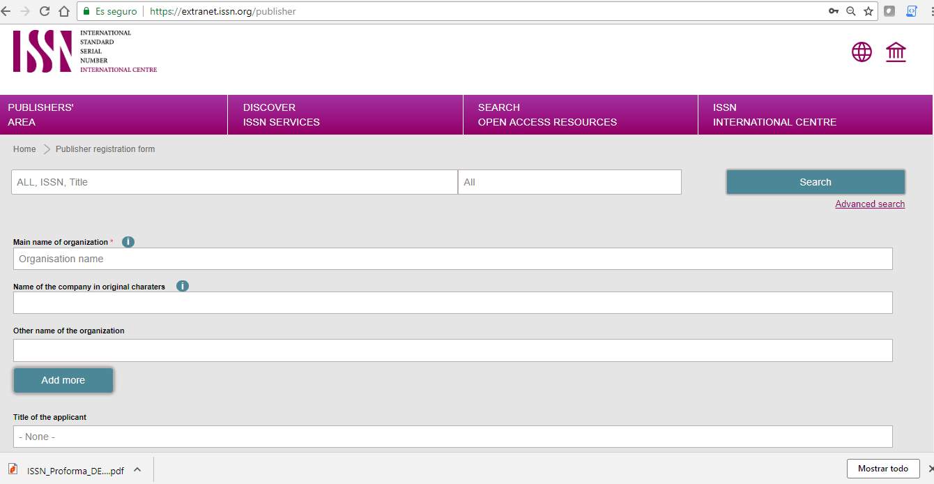 Fernando Ardito: Trámite para solicitar el ISSN para una revista ...