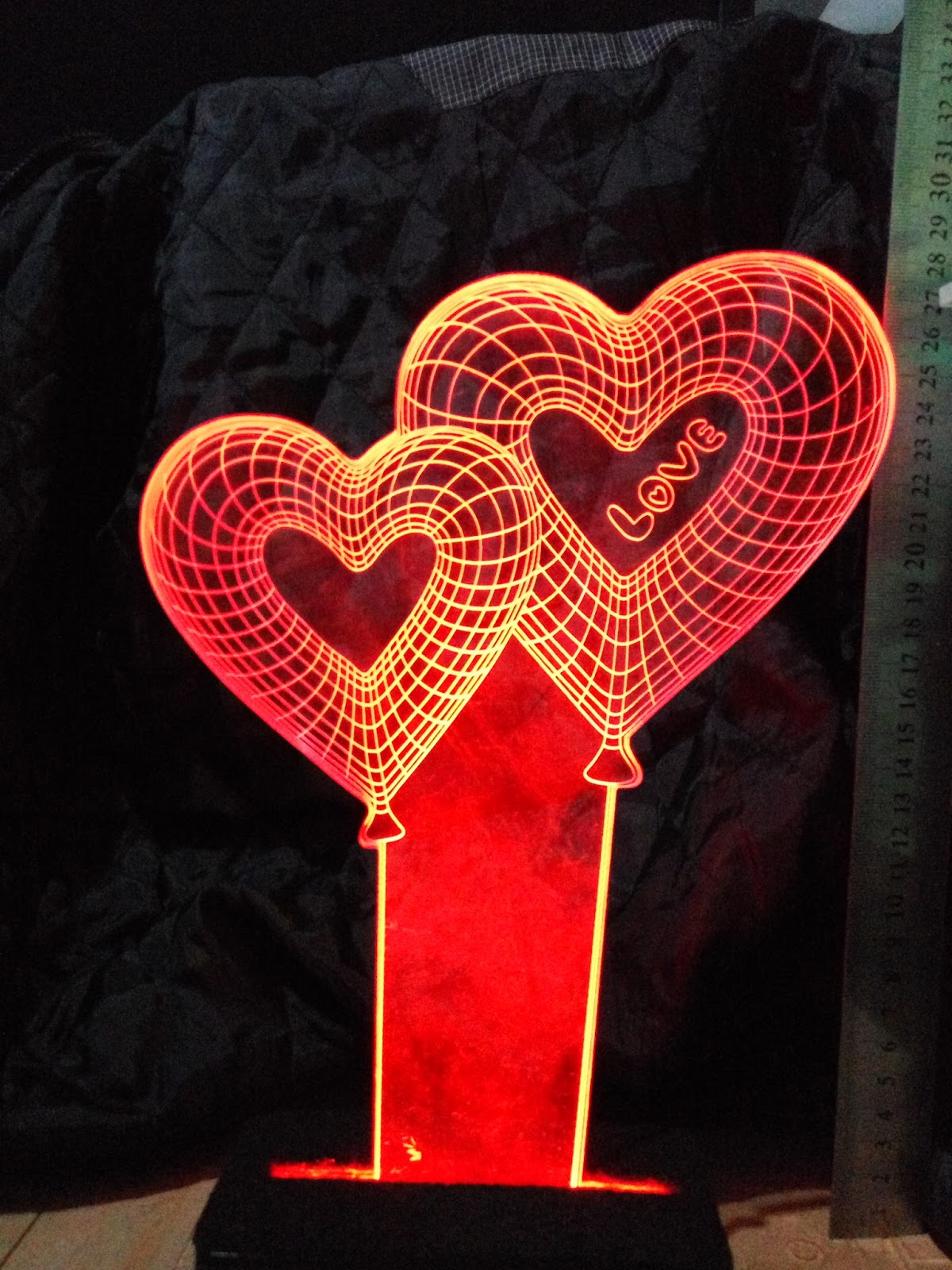 Jual Lampu Led 3 Dimensi - Double Love
