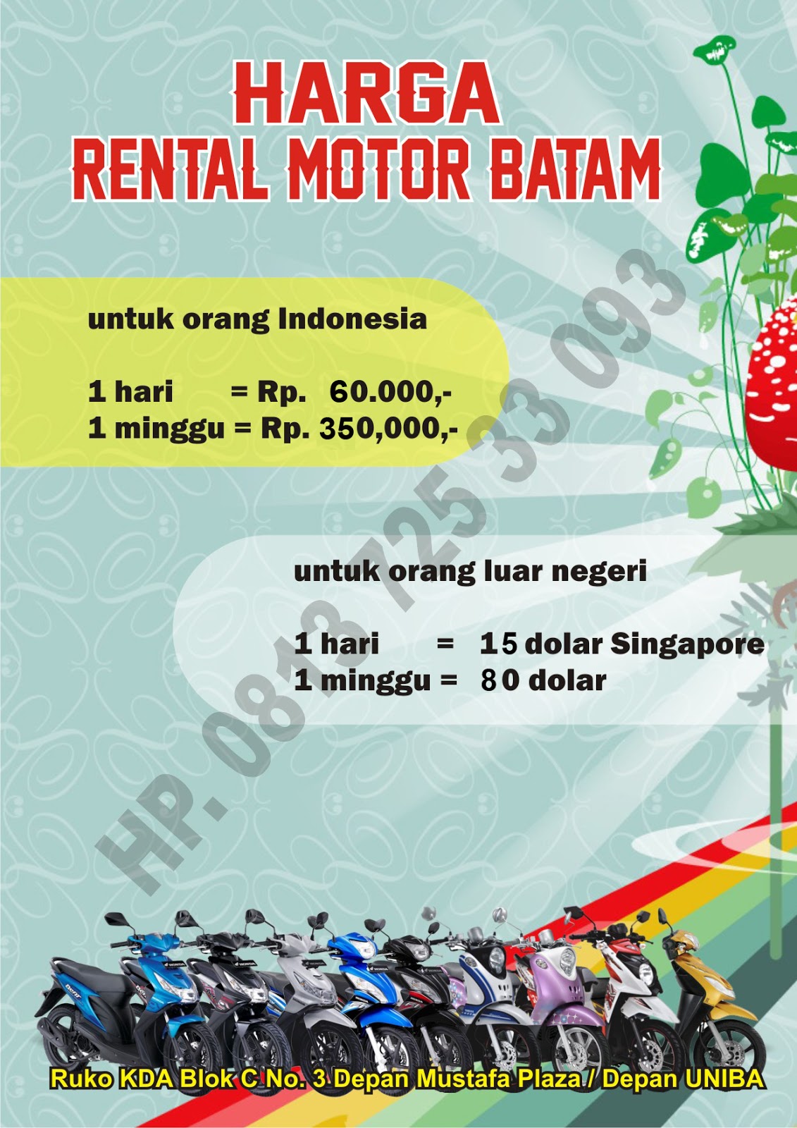 sewa kereta dibatam: HARGA MOTOR RENTAL BATAM