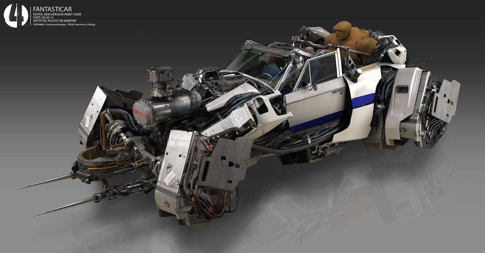 See the Cute Robot and Flying Car Cut From "Fantastic Four" in Concept ...