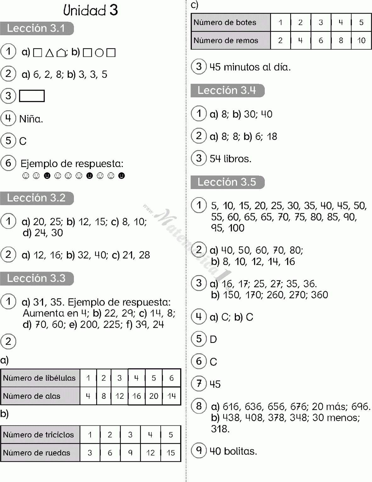 PATRONES E INCOGNITAS EJEMPLOS RESUELTOS DE MATEMATICA 3–TERCERO BASICO PDF