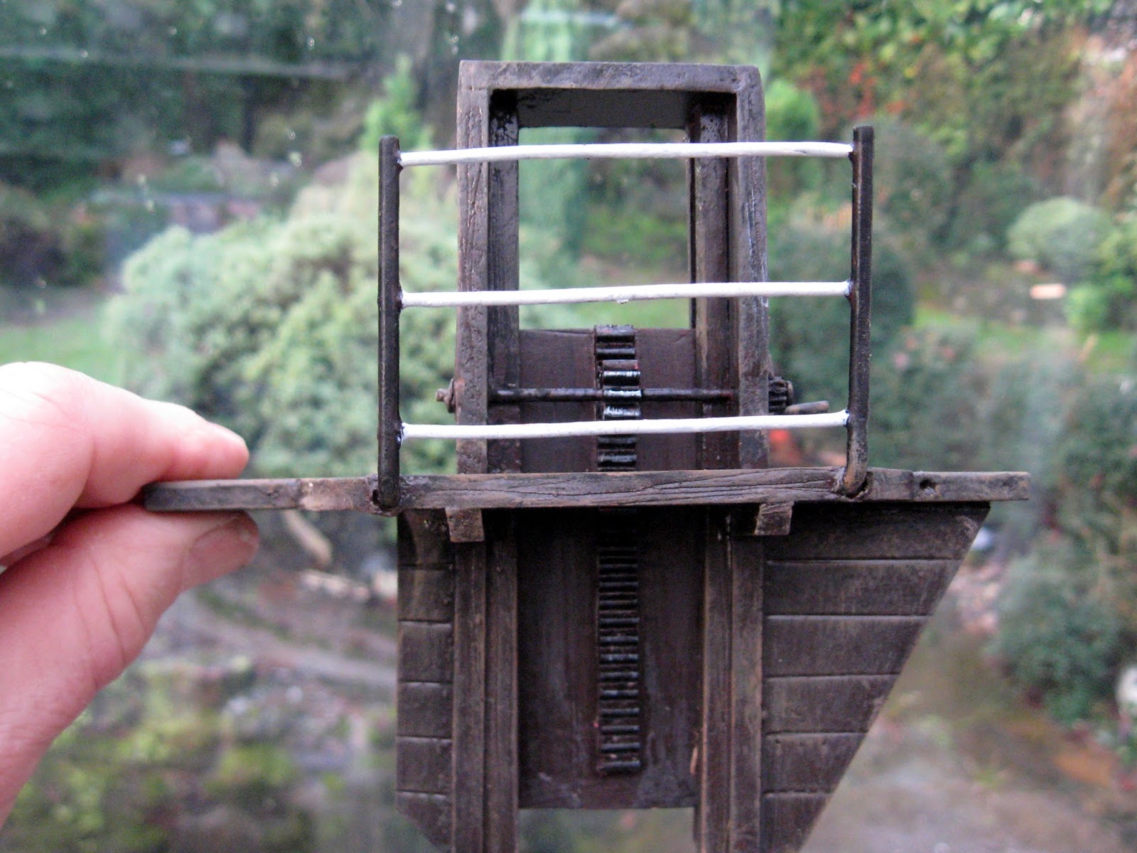 Peckforton Light Railway: How I made a sluice gate for the mill stream