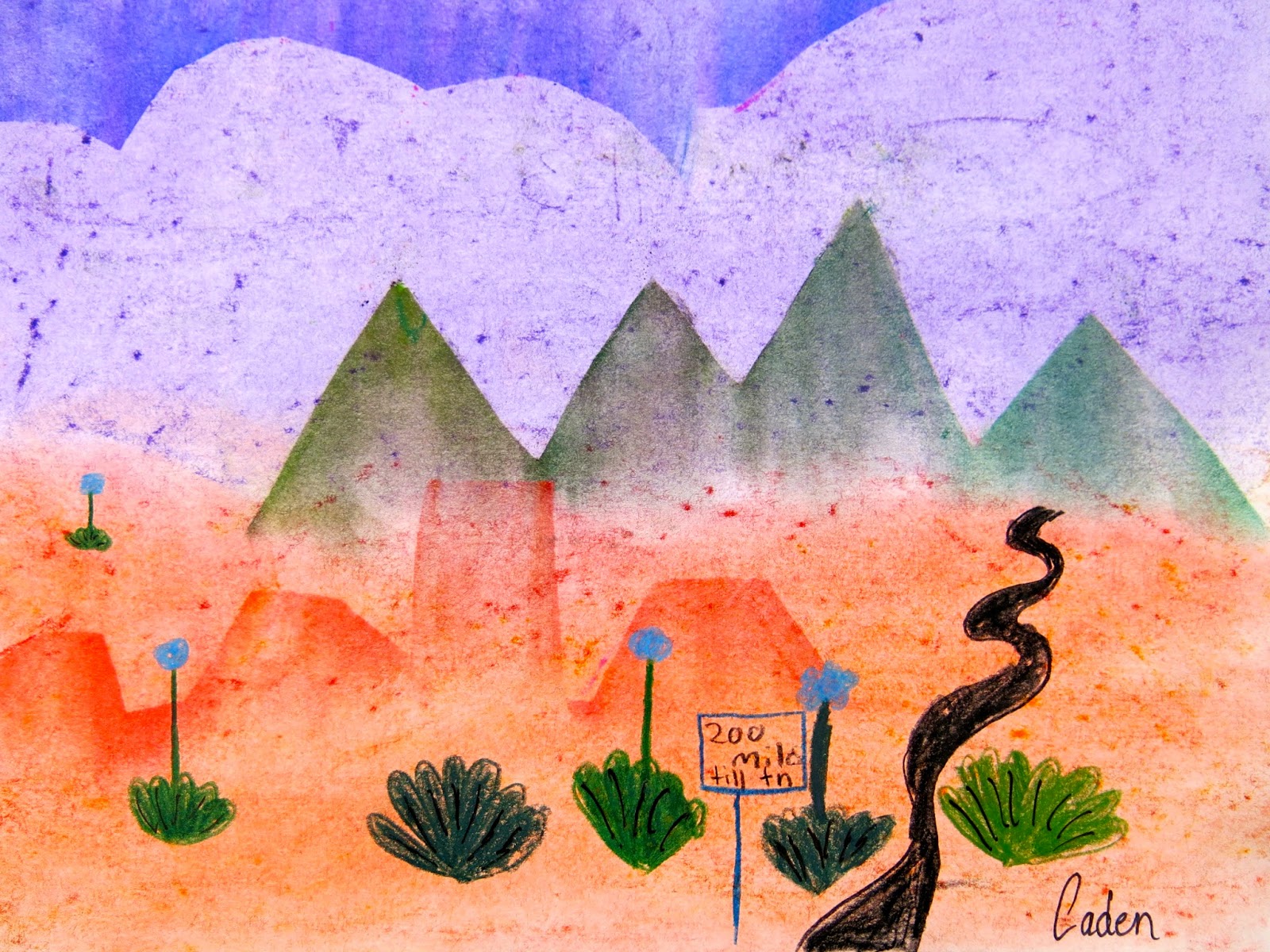 Cassie Stephens: In the Art Room: Desert Landscapes with Third Grade